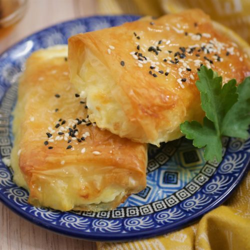 FETA SE FILO: feuilleté filo feta et miel - CUISINE A LA GRECQUE